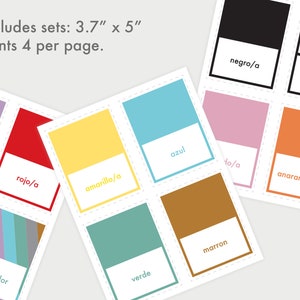 Spanish Montessori Color Flashcards | Color Learning Cards | Tarjetas ...