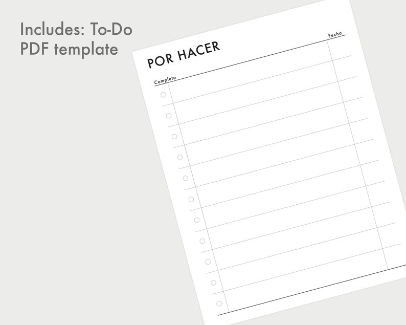 Spanish Daily Planner | Spanish Printable Daily Planner | Spanish ...