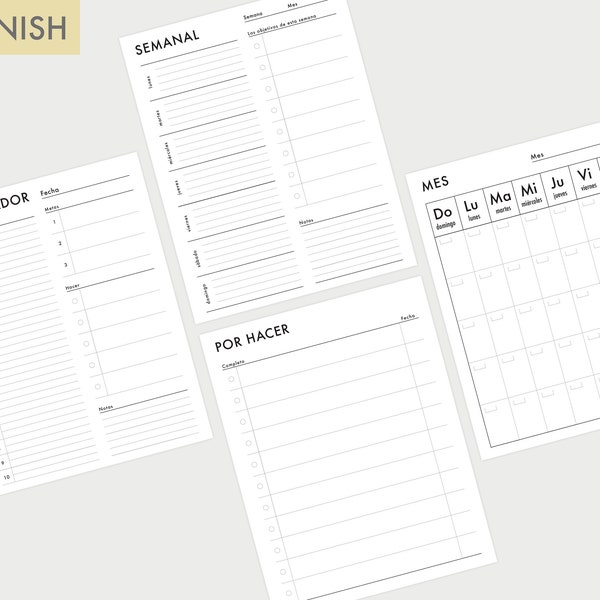 Spanish Daily Planner - Etsy