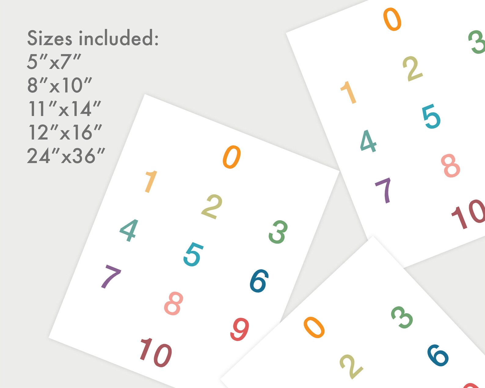 Printable Number 1-10 Chart | Number Poster | Number Chart | Kids Wall ...