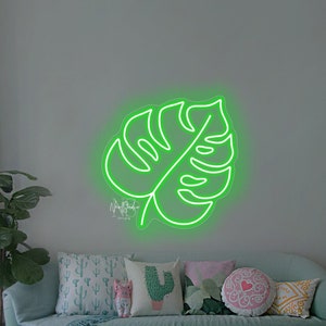 MONSTERA LEAF - LED Neon Sign, Custom Neon, Neon Light - Etsy