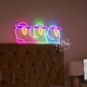 PARTY PARROTS - LED Neon Sign, Custom Neon, Neon Light - Etsy