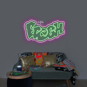 FRESH Graffiti 90's - LED Neon Sign, Custom Neon, Neon Light - Etsy