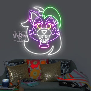 FNAF Roxanne Wolf - LED Neon Sign, Custom Neon, Neon Light - Etsy