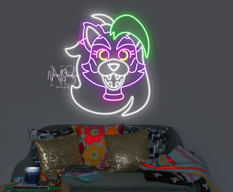 FNAF Roxanne Wolf - LED Neon Sign, Custom Neon, Neon Light - Etsy