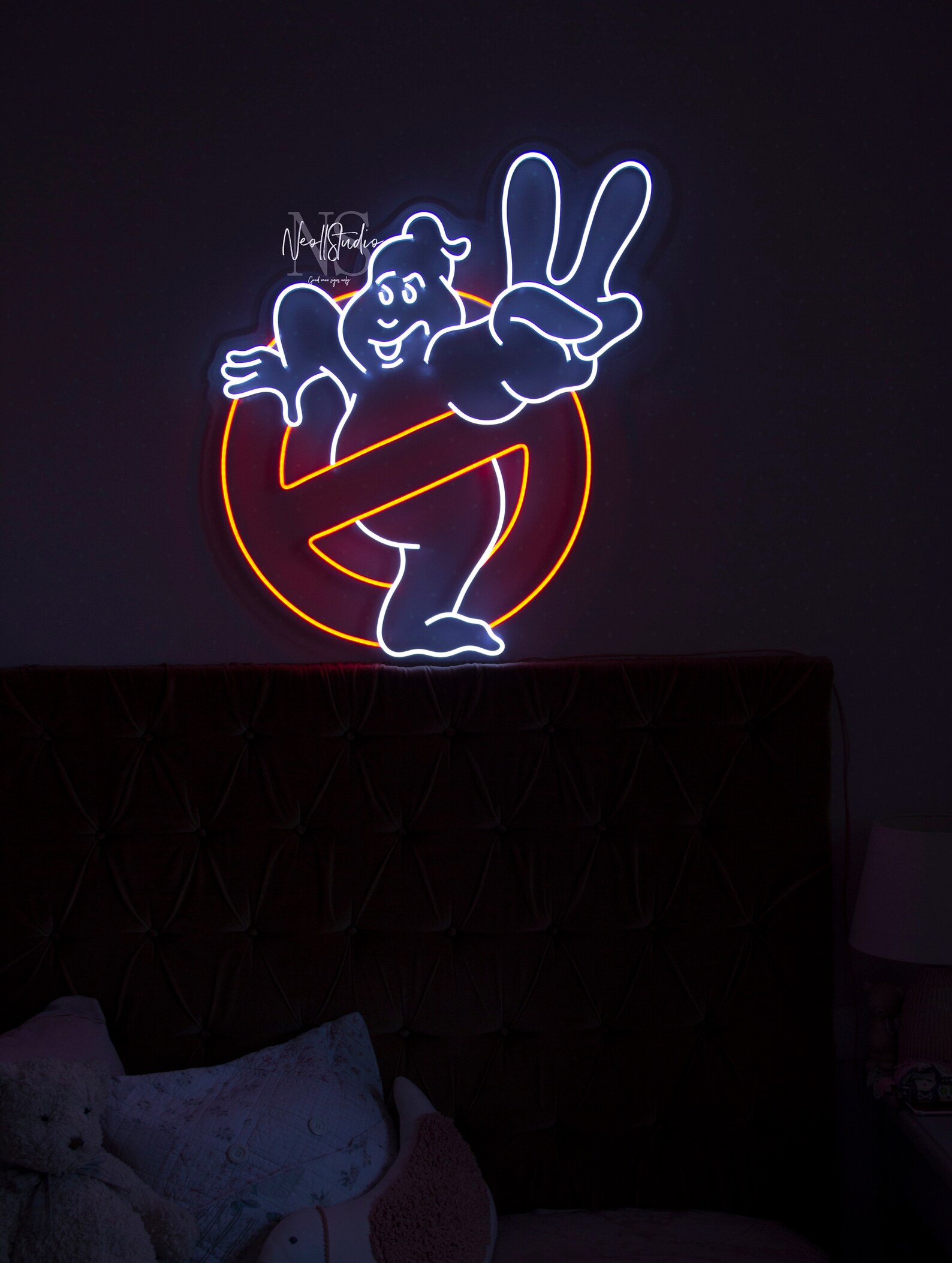 GHOSTBUSTERS 80s Ghost - LED Neon Sign, Custom Neon, Neon Light - Etsy