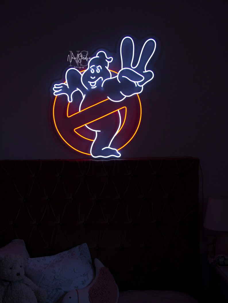GHOSTBUSTERS 80s Ghost - LED Neon Sign, Custom Neon, Neon Light - Etsy