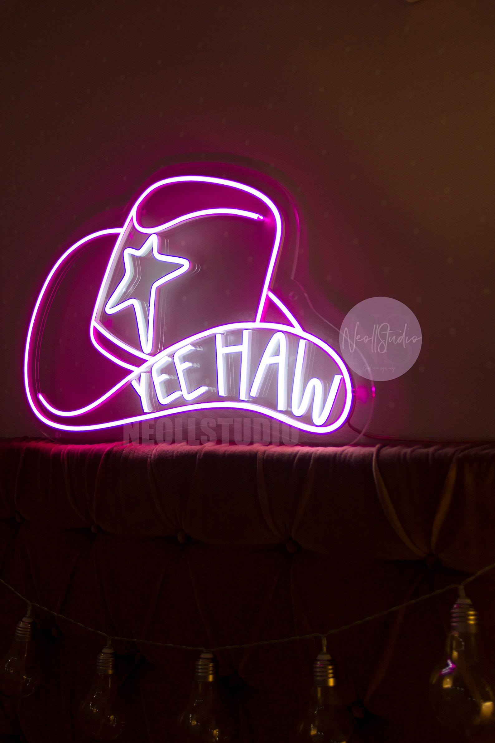 COWBOY HAT Yee Haw LED Neon Sign Custom Neon Neon Light - Etsy