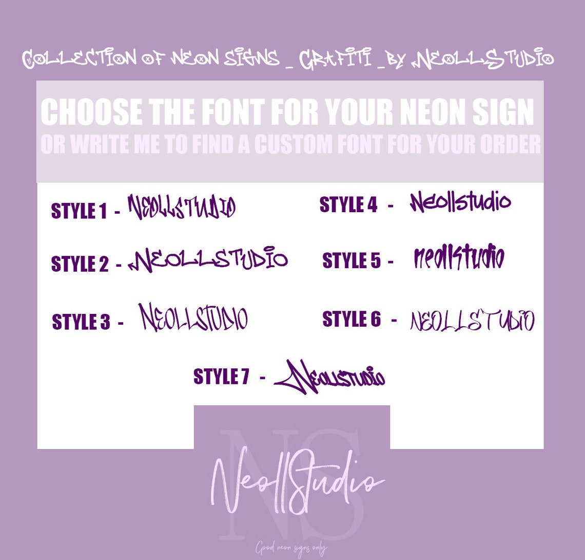 GRAFFITI ART Neon Sign LED Neon Sign Custom Neon Neon | Etsy