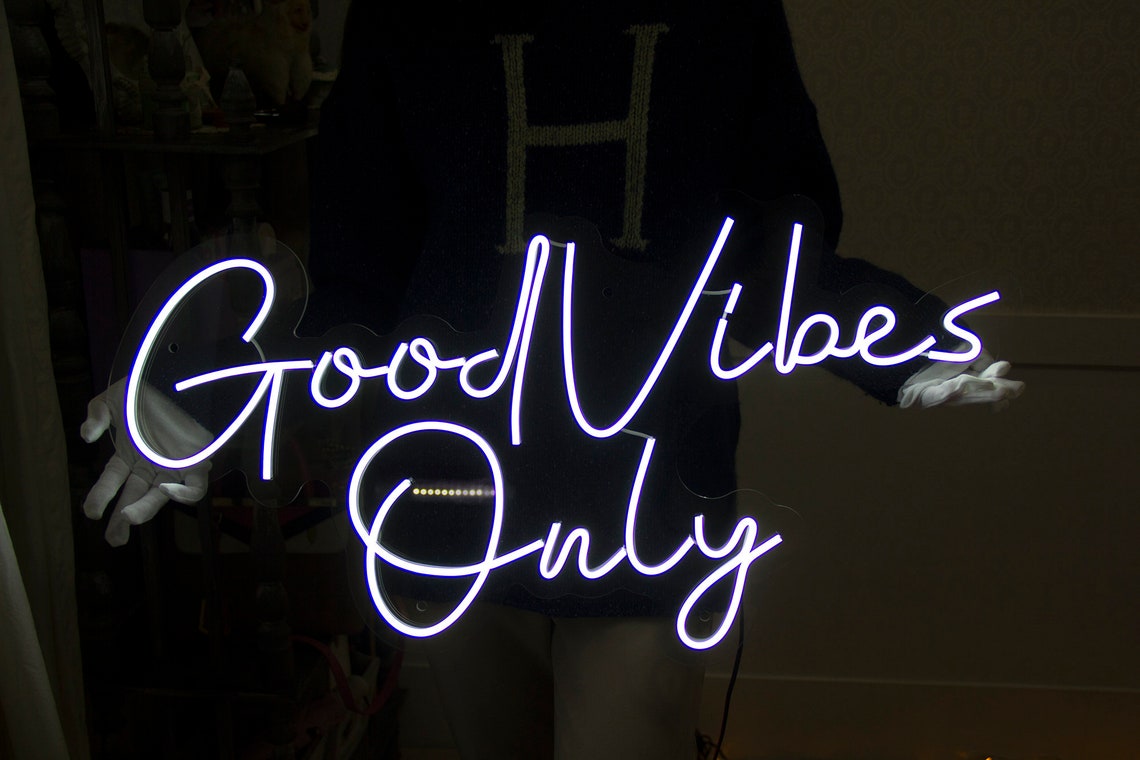 Good Vibes Only Neon Sign Custom Neon Signs for Home Good - Etsy