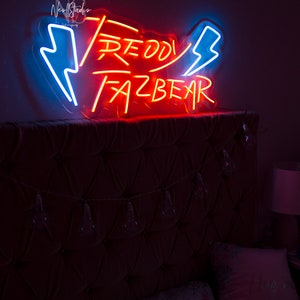Freddy Fazbear FNAF Security Breach - LED Neon Sign, Custom Neon, Neon ...