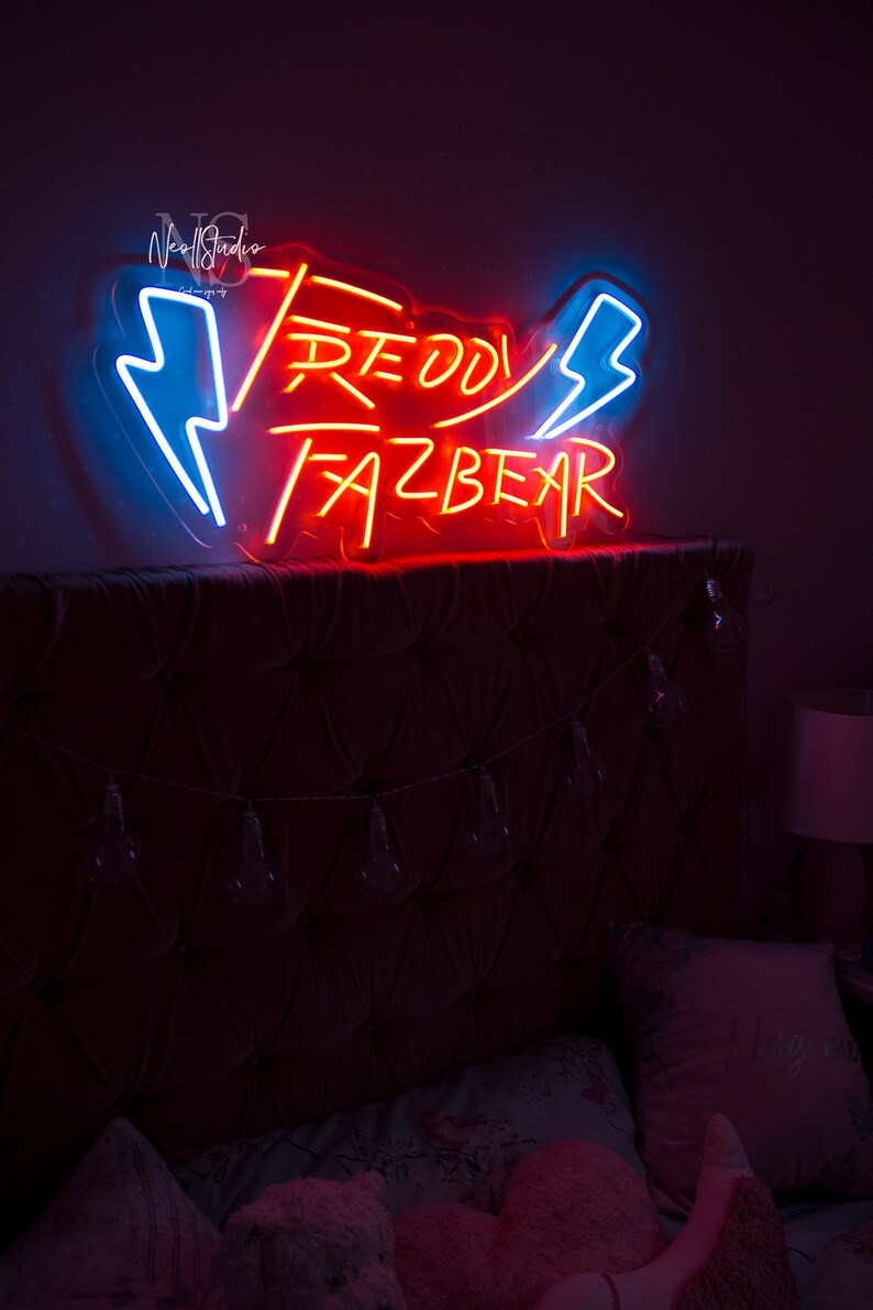 Freddy Fazbear FNAF Security Breach - LED Neon Sign, Custom Neon, Neon ...