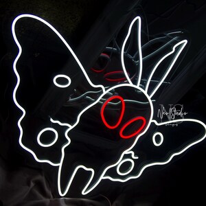 MOTHMAN CRYPTIDS Mystic Character - LED Neon Sign, Custom Neon, Neon ...