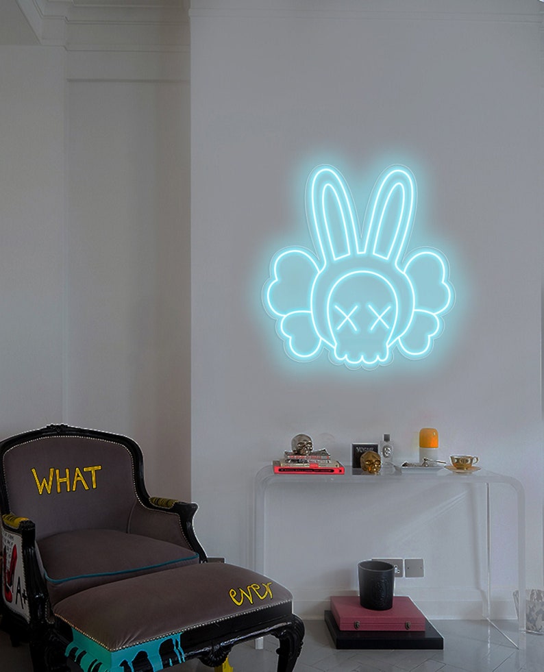 RABBIT POP ART Led Neon Sign Custom Neon Neon Light - Etsy