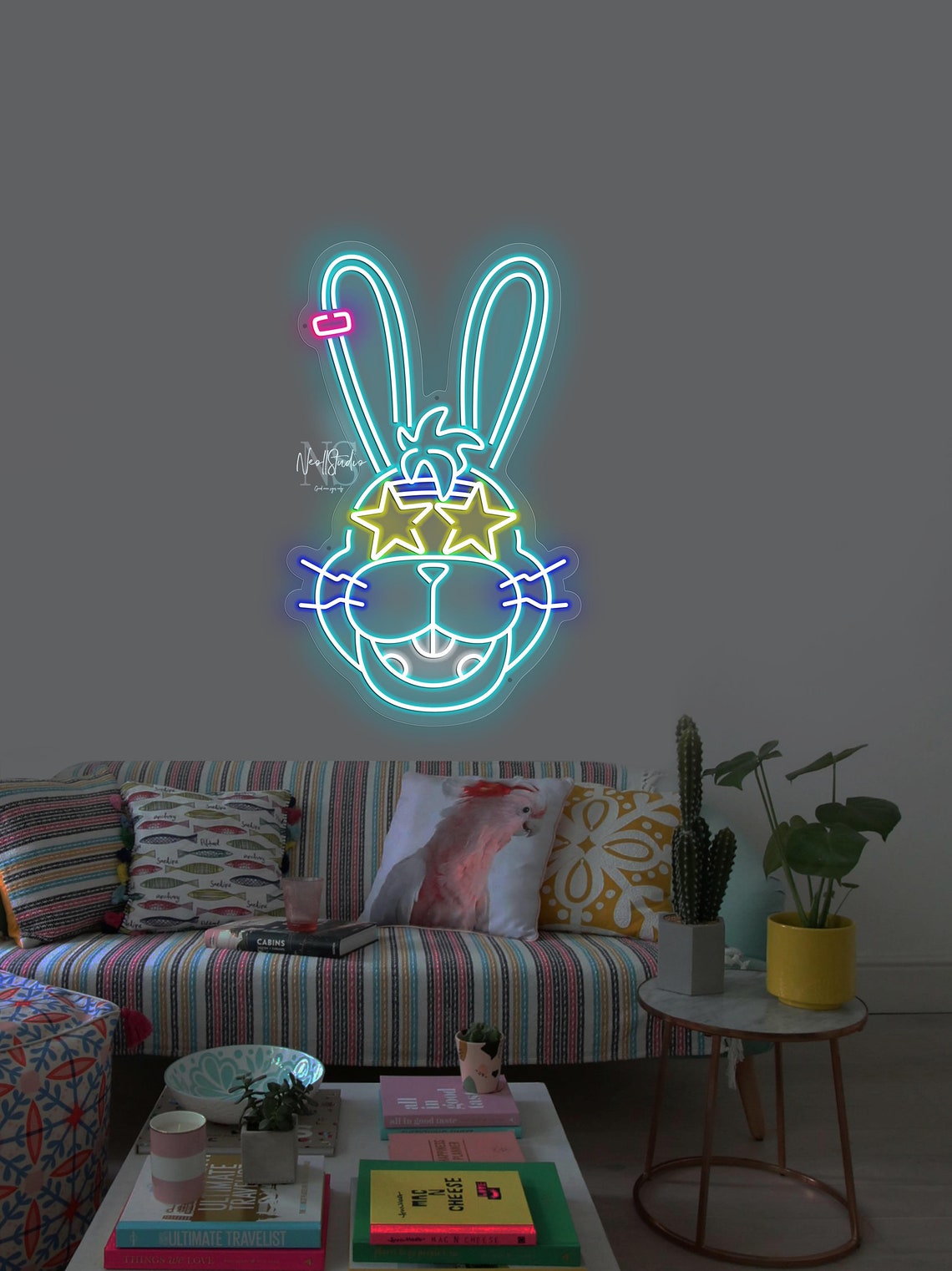Glamrock BONNIE FNAF Security Breach - LED Neon Sign, Custom Neon, Neon ...