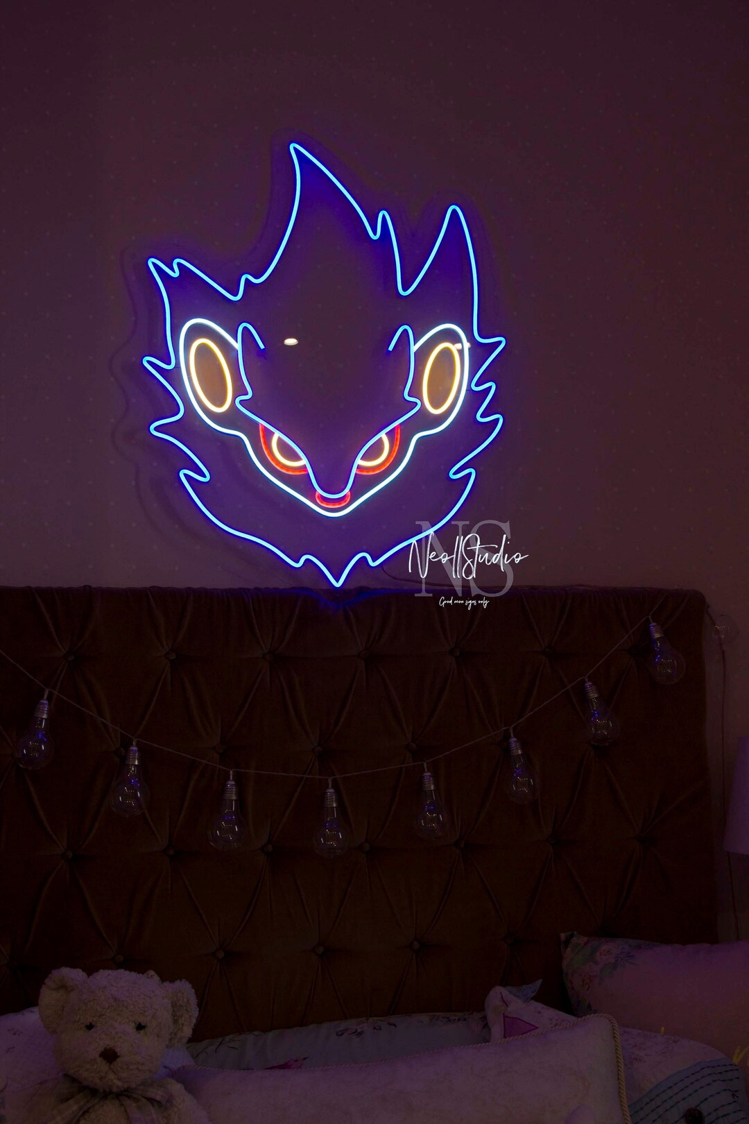 Japanese Blue Lion ANIME Character- LED Neon Sign, Custom Neon, Neon ...
