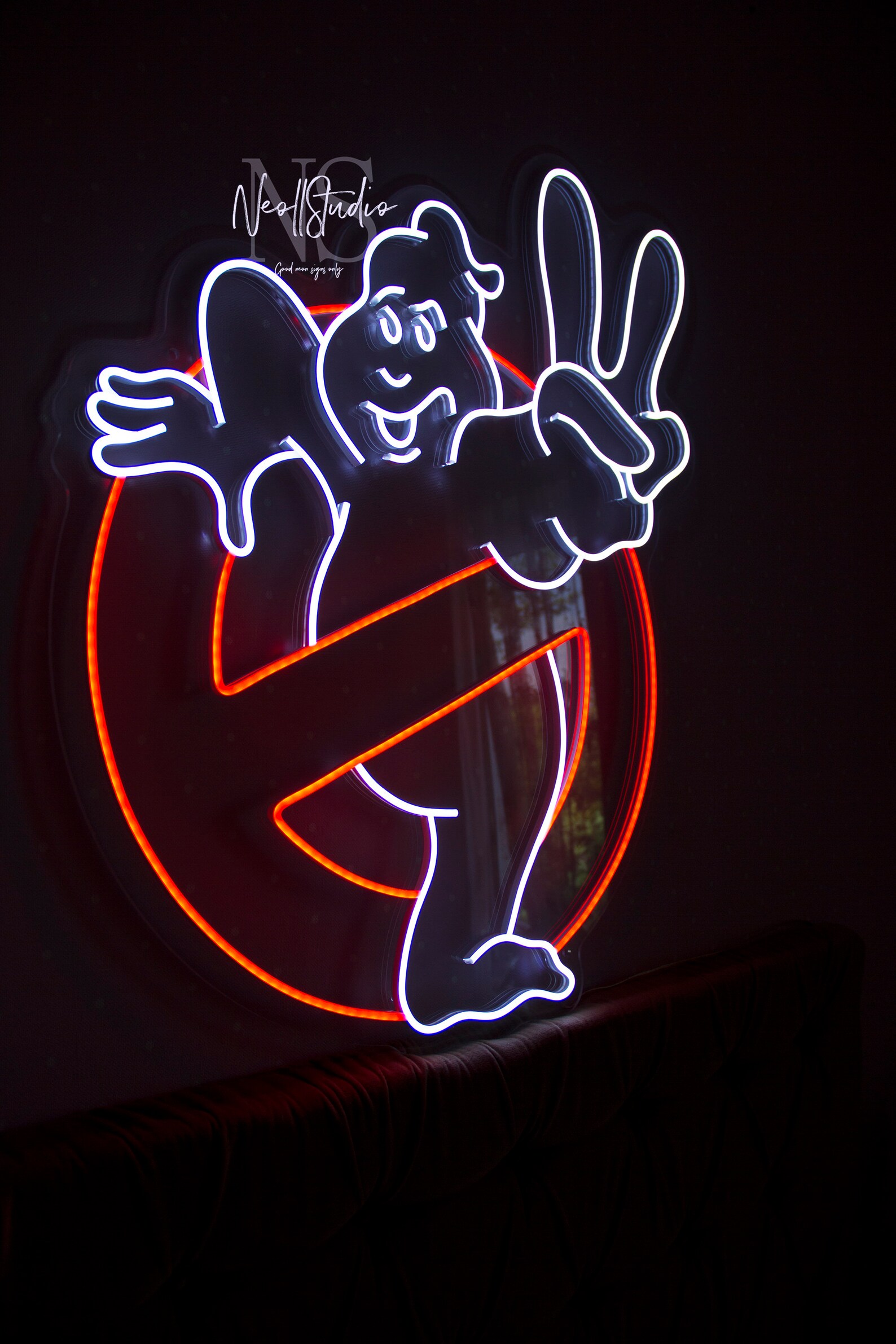 GHOSTBUSTERS 80s Ghost - LED Neon Sign, Custom Neon, Neon Light - Etsy