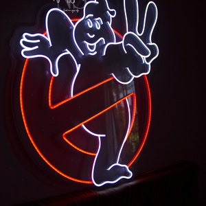 GHOSTBUSTERS 80s Ghost - LED Neon Sign, Custom Neon, Neon Light - Etsy