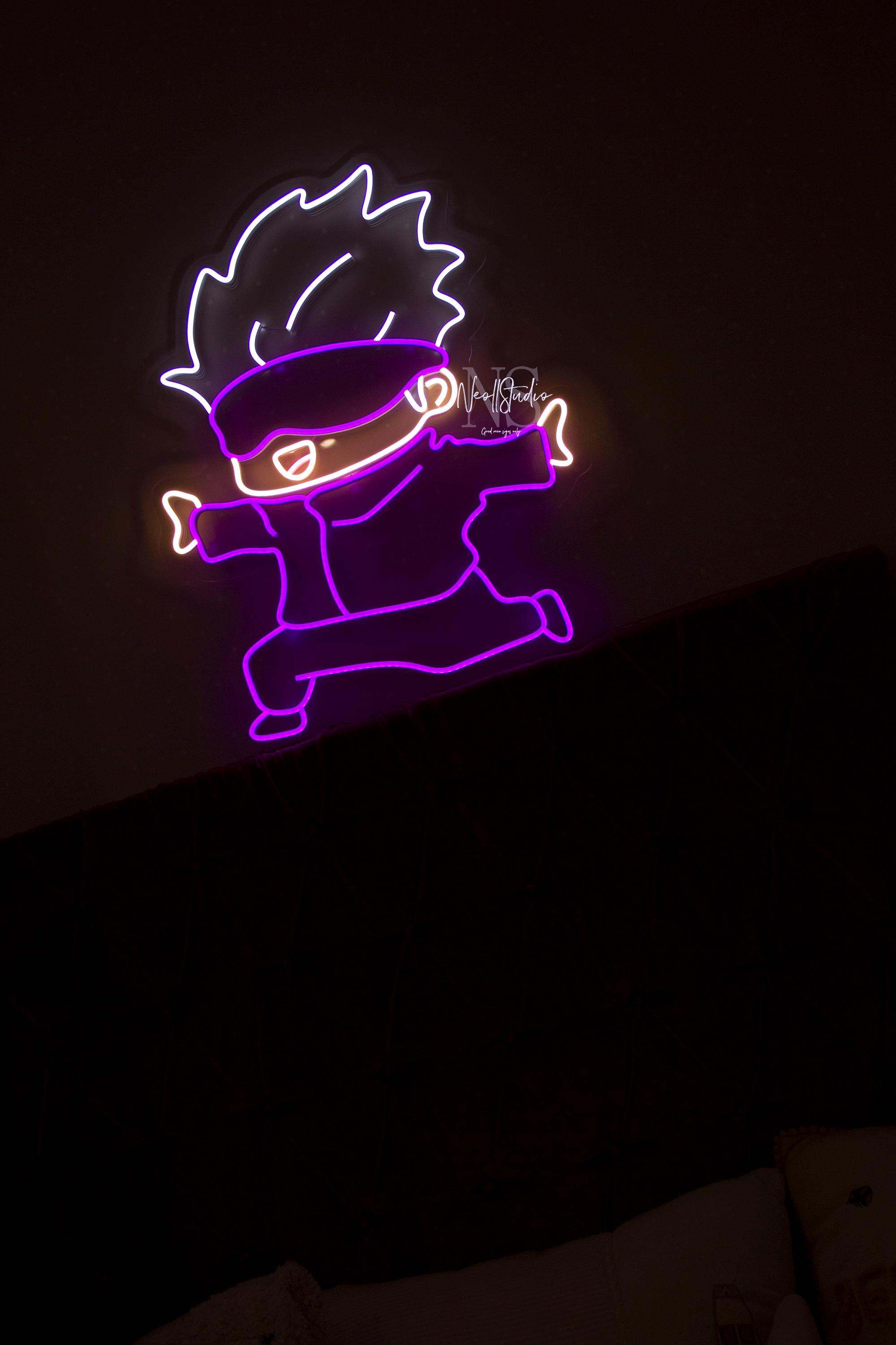 White Haired Anime Sensei – Custom LED Neon Sign, Anime Inspired Light ...