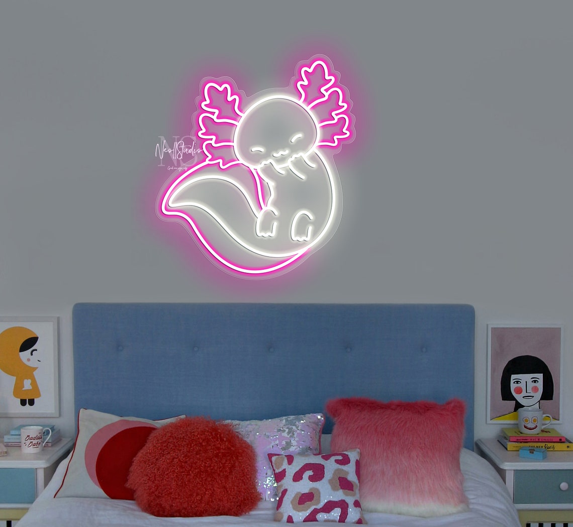 AXOLOTL Cute Kawaii LED Neon Sign Custom Neon Neon Light - Etsy