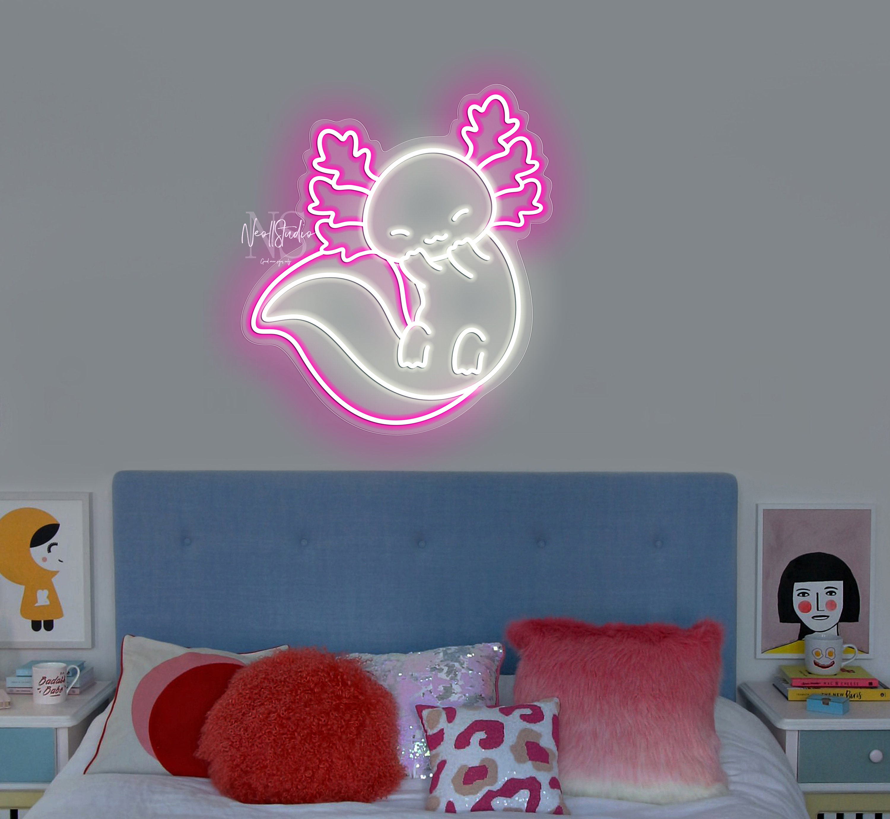 AXOLOTL Cute Kawaii LED Neon Sign Custom Neon Neon Light - Etsy Ireland