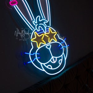 Glamrock BONNIE FNAF Security Breach LED Neon Sign, Custom Neon, Neon ...