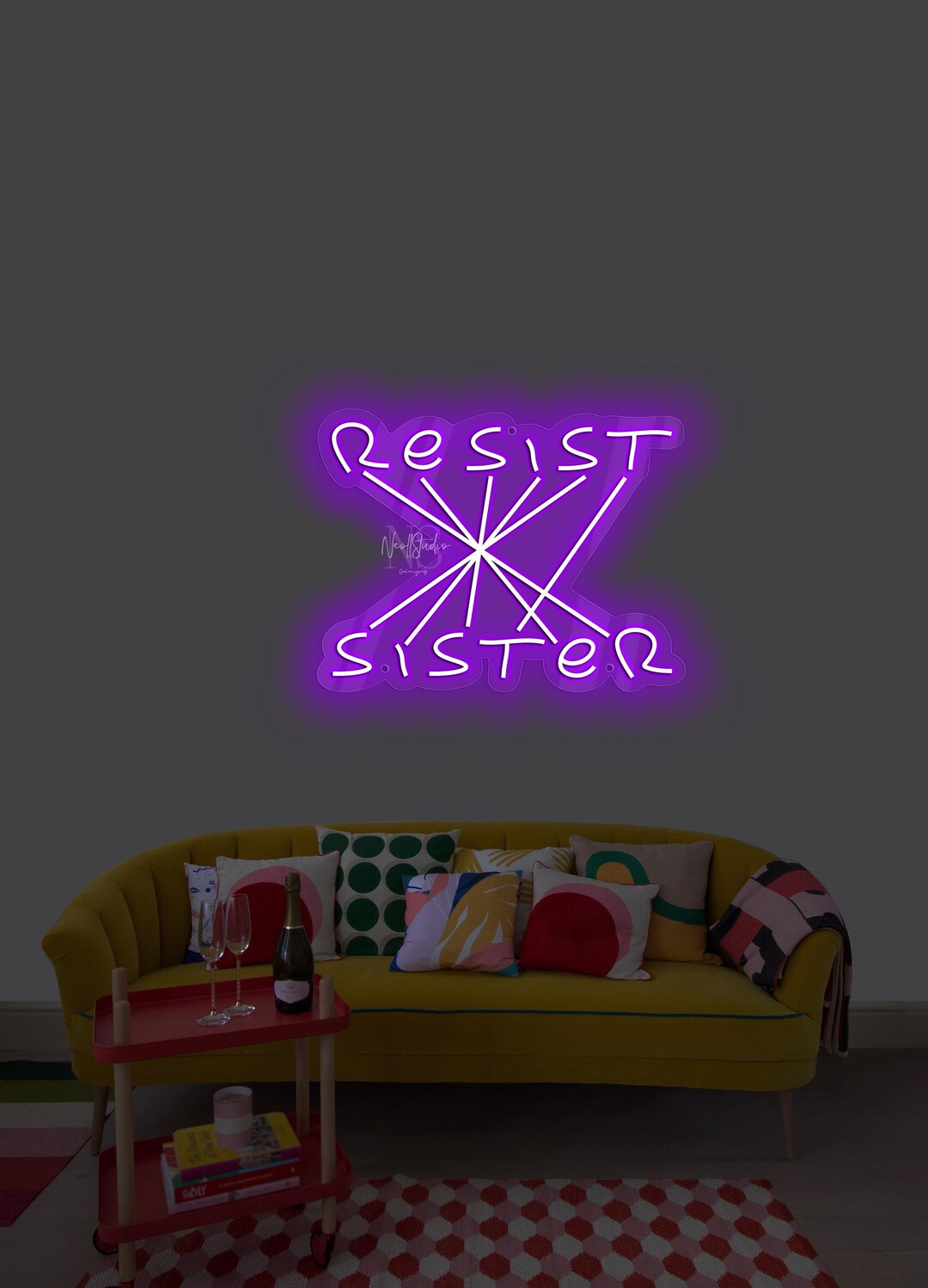 RESIST SISTER - LED Neon Sign, Custom Neon, Neon Light - Etsy