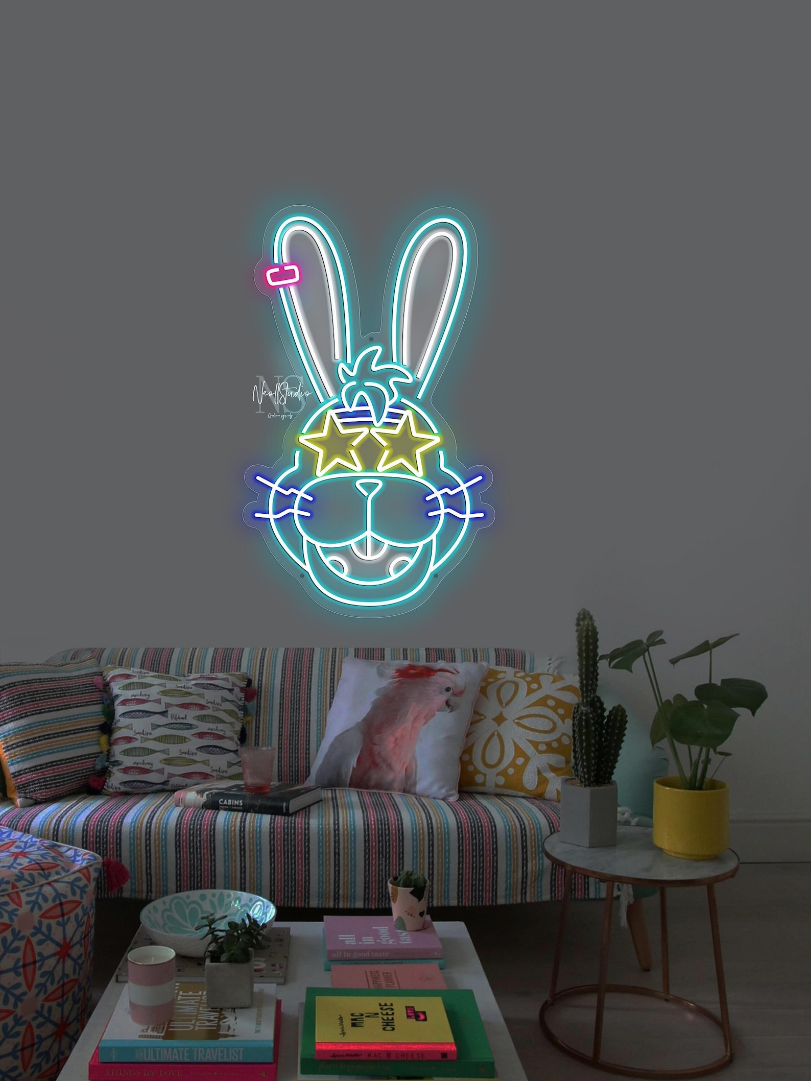 Glamrock BONNIE FNAF Security Breach - LED Neon Sign, Custom Neon, Neon ...