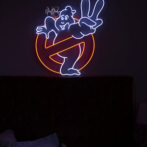 GHOSTBUSTERS 80s Ghost - LED Neon Sign, Custom Neon, Neon Light - Etsy