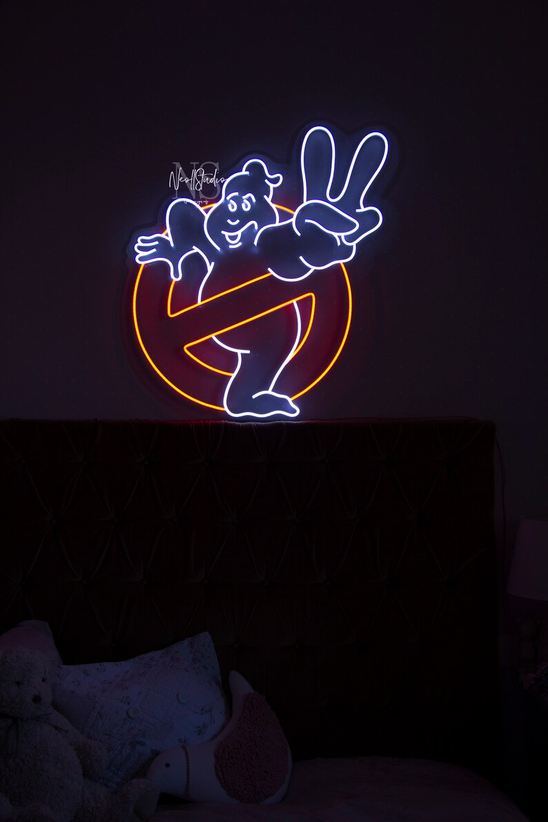 GHOSTBUSTERS 80s Ghost - LED Neon Sign, Custom Neon, Neon Light - Etsy