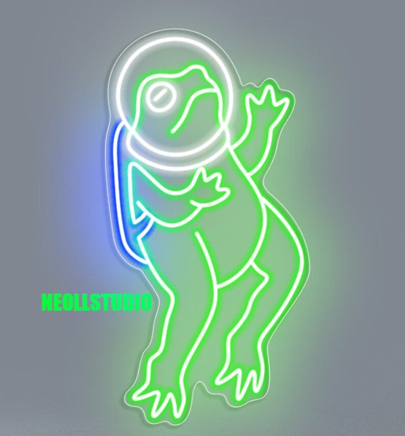 FROG ASTRONAUT LED Neon Sign Custom Neon Neon Light - Etsy