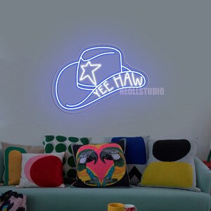 COWBOY HAT Yee Haw- LED Neon Sign, Custom Neon, Neon Light - Etsy