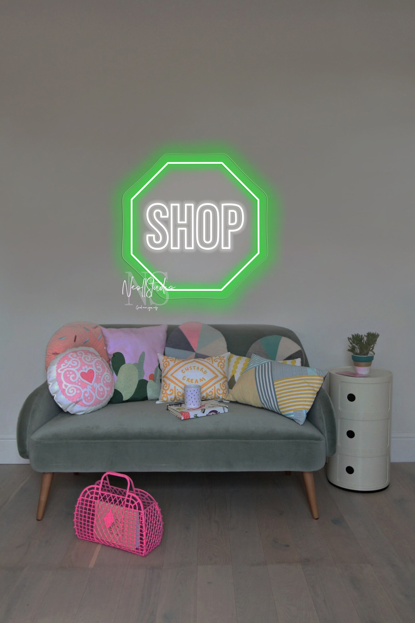 STOP SHOP - LED Neon Sign, Custom Neon, Neon Light - Etsy