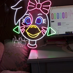 Glamrock CHICA FNAF Security Breach - LED Neon Sign, Custom Neon, Neon ...