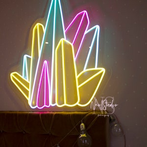 ROCK CRYSTALS Multicolored - LED Neon Sign, Custom Neon, Neon Light - Etsy