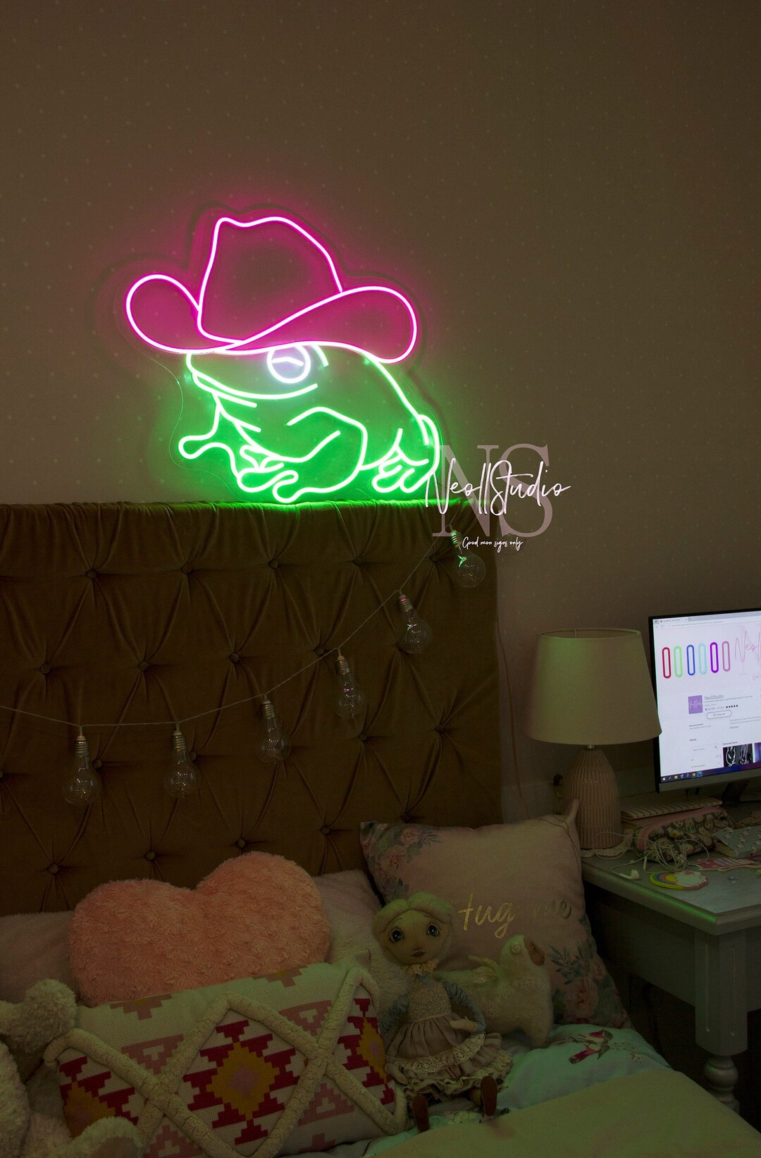 Frog in COWBOY HAT - LED Neon Sign, Custom Neon, Neon Light - Etsy