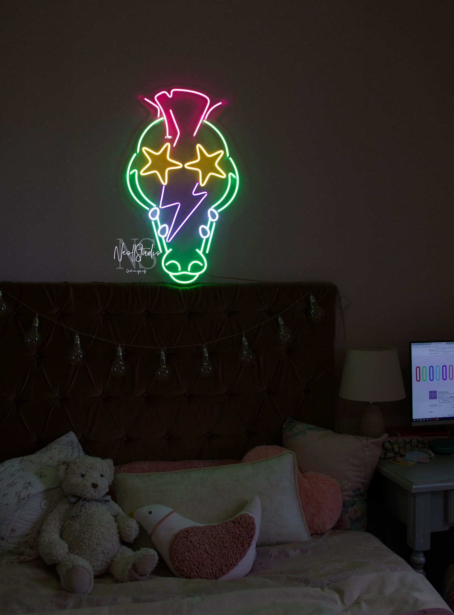 FNAF Montgomery Gator - LED Neon Sign, Custom Neon, Neon Light - Etsy