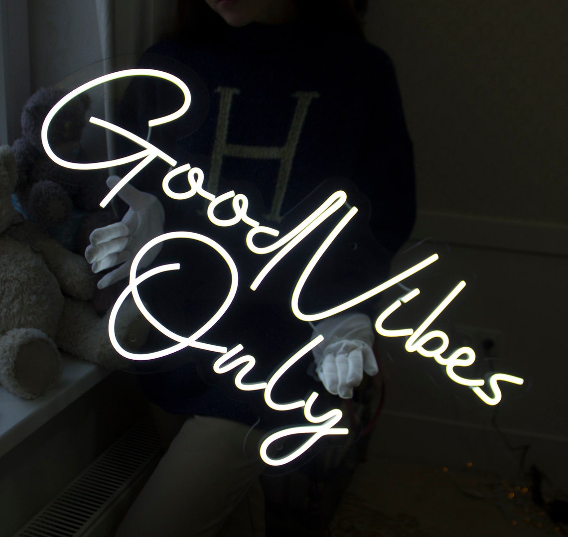 Good Vibes Only Neon Sign Custom Neon Signs for Home Good - Etsy
