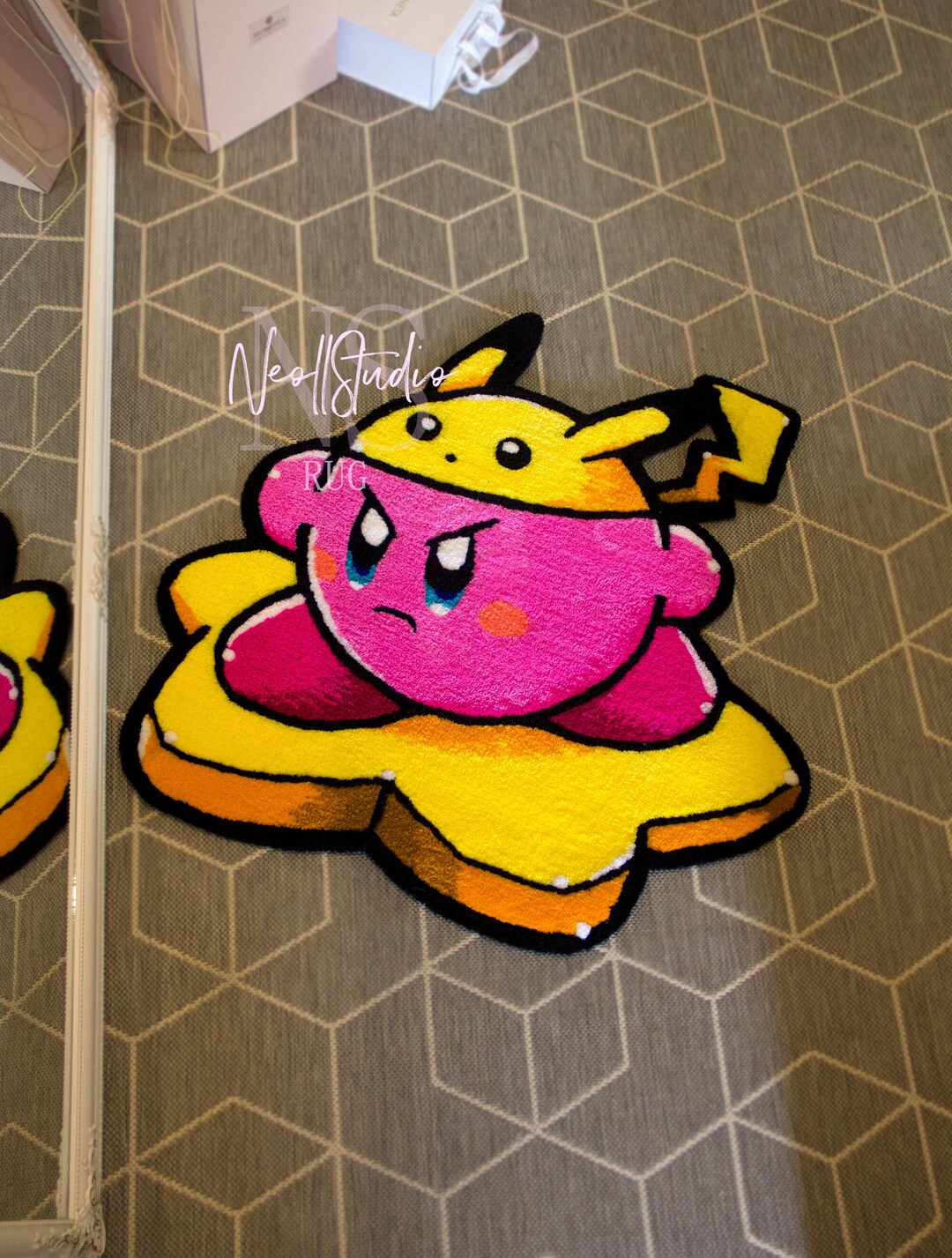 KIRBY STAR Pikachu Tufting RUG, Custom Rugs, Rug - Etsy UK