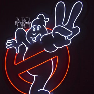 GHOSTBUSTERS 80s Ghost - LED Neon Sign, Custom Neon, Neon Light - Etsy