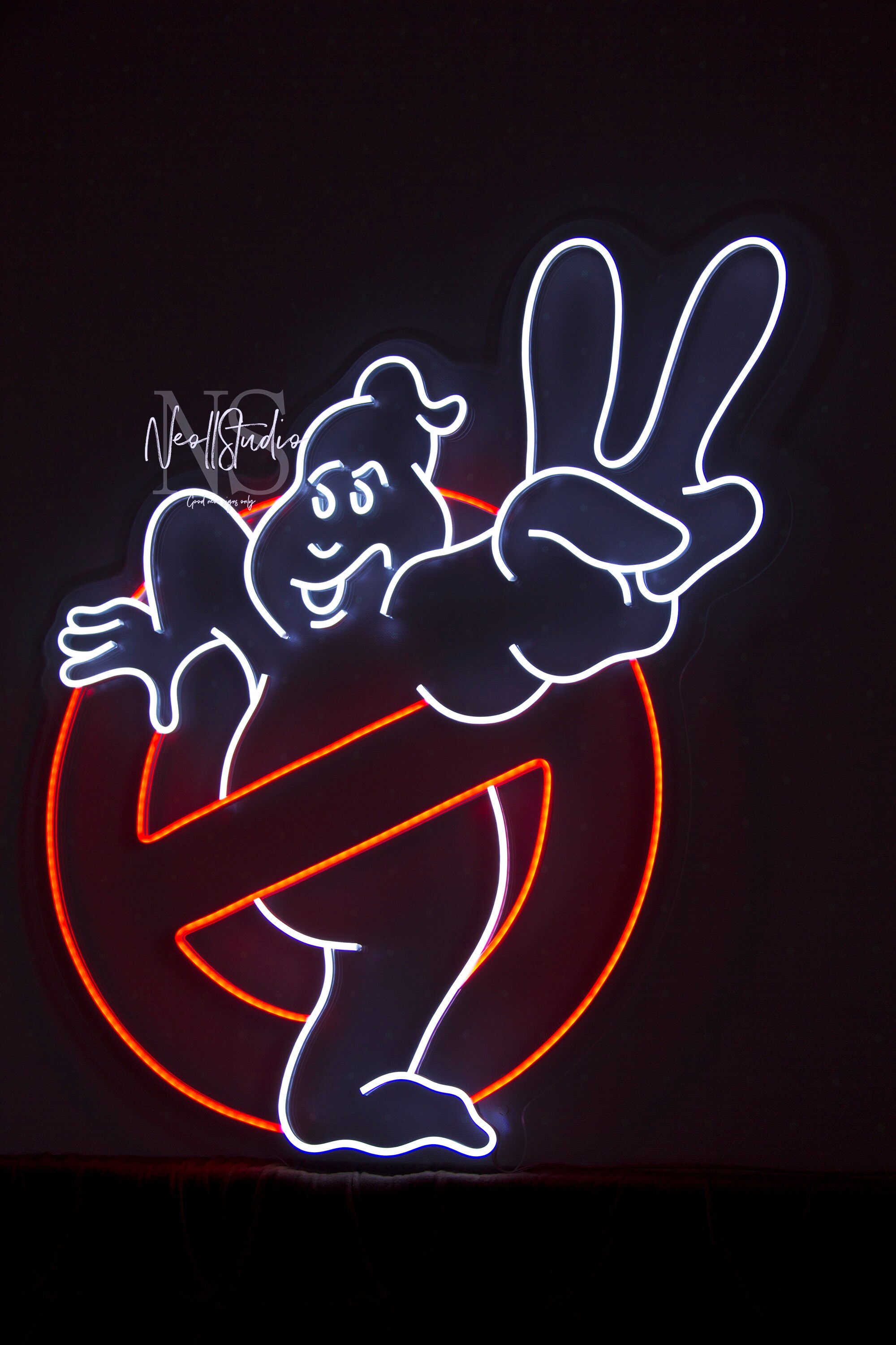 GHOSTBUSTERS 80s Ghost - LED Neon Sign, Custom Neon, Neon Light - Etsy