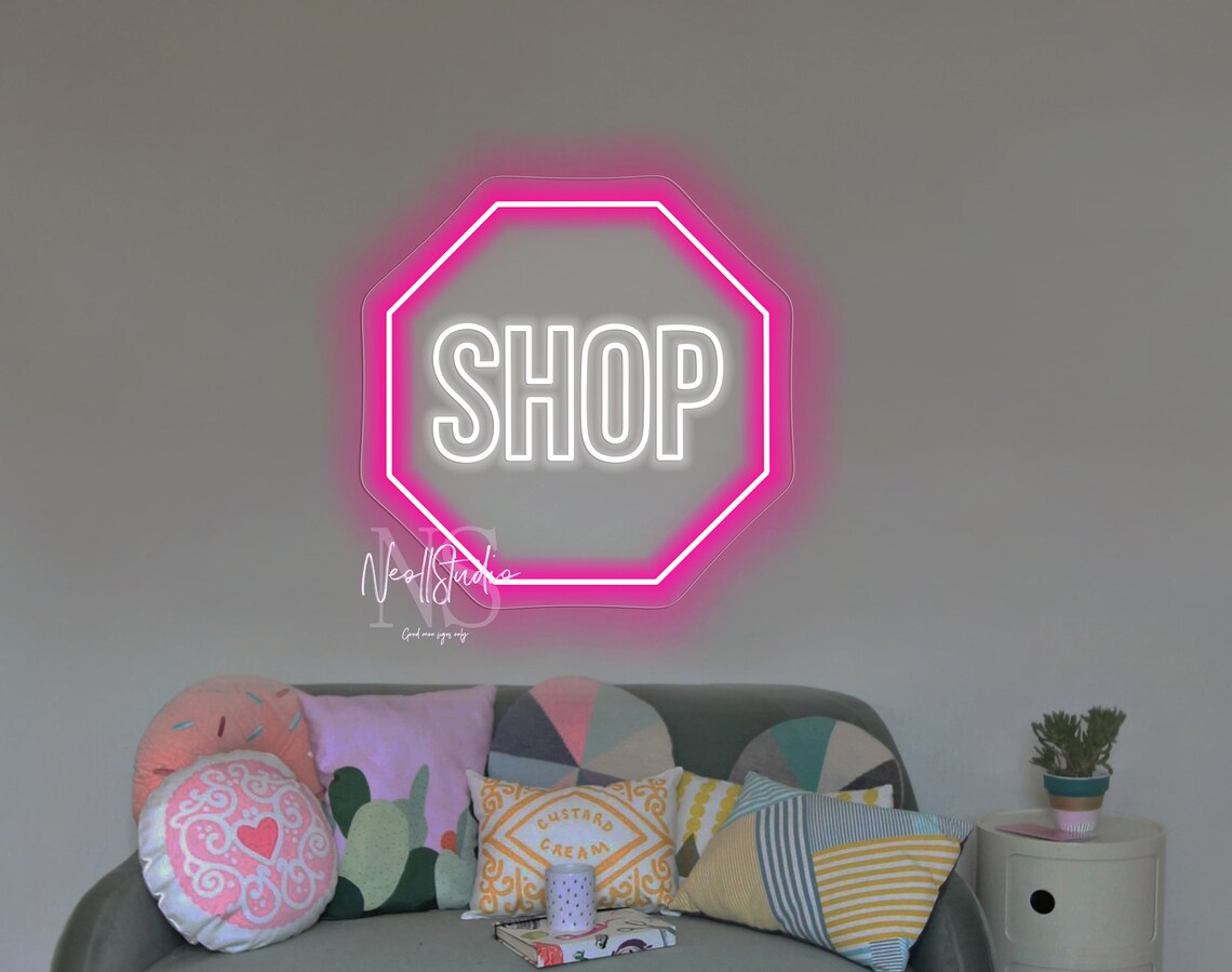 STOP SHOP LED Neon Sign Custom Neon Neon Light - Etsy
