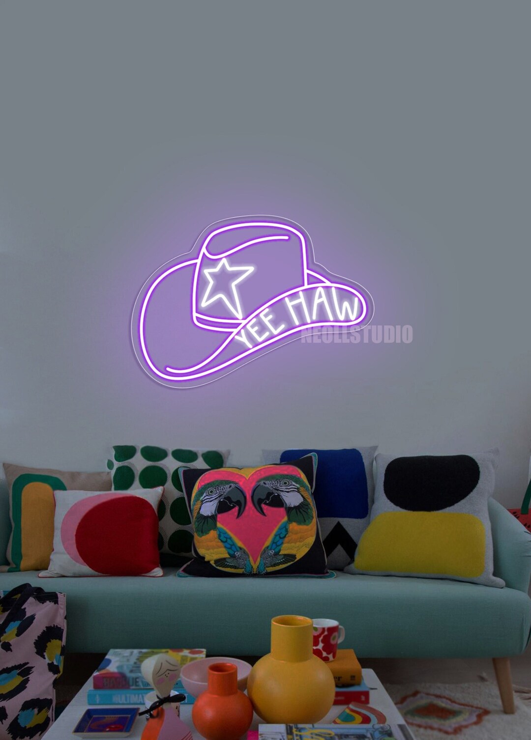 COWBOY HAT Yee Haw- LED Neon Sign, Custom Neon, Neon Light - Etsy