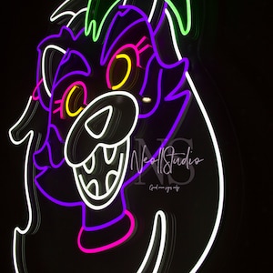 FNAF Roxanne Wolf - LED Neon Sign, Custom Neon, Neon Light - Etsy