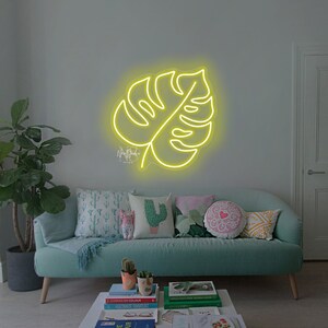 MONSTERA LEAF - LED Neon Sign, Custom Neon, Neon Light - Etsy