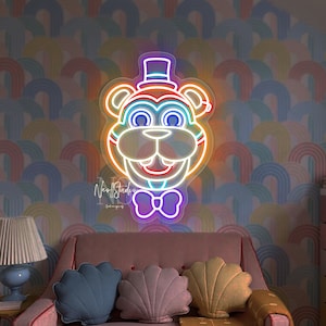 Glamrock FREDDY FNAF Security Breach LED Neon Sign Custom - Etsy