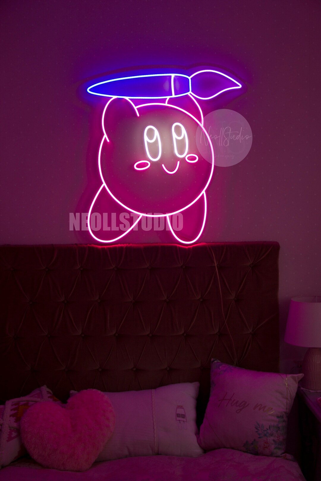 Pink Game Character ARTIST Japanese Anime - LED Neon Sign, Custom Neon ...