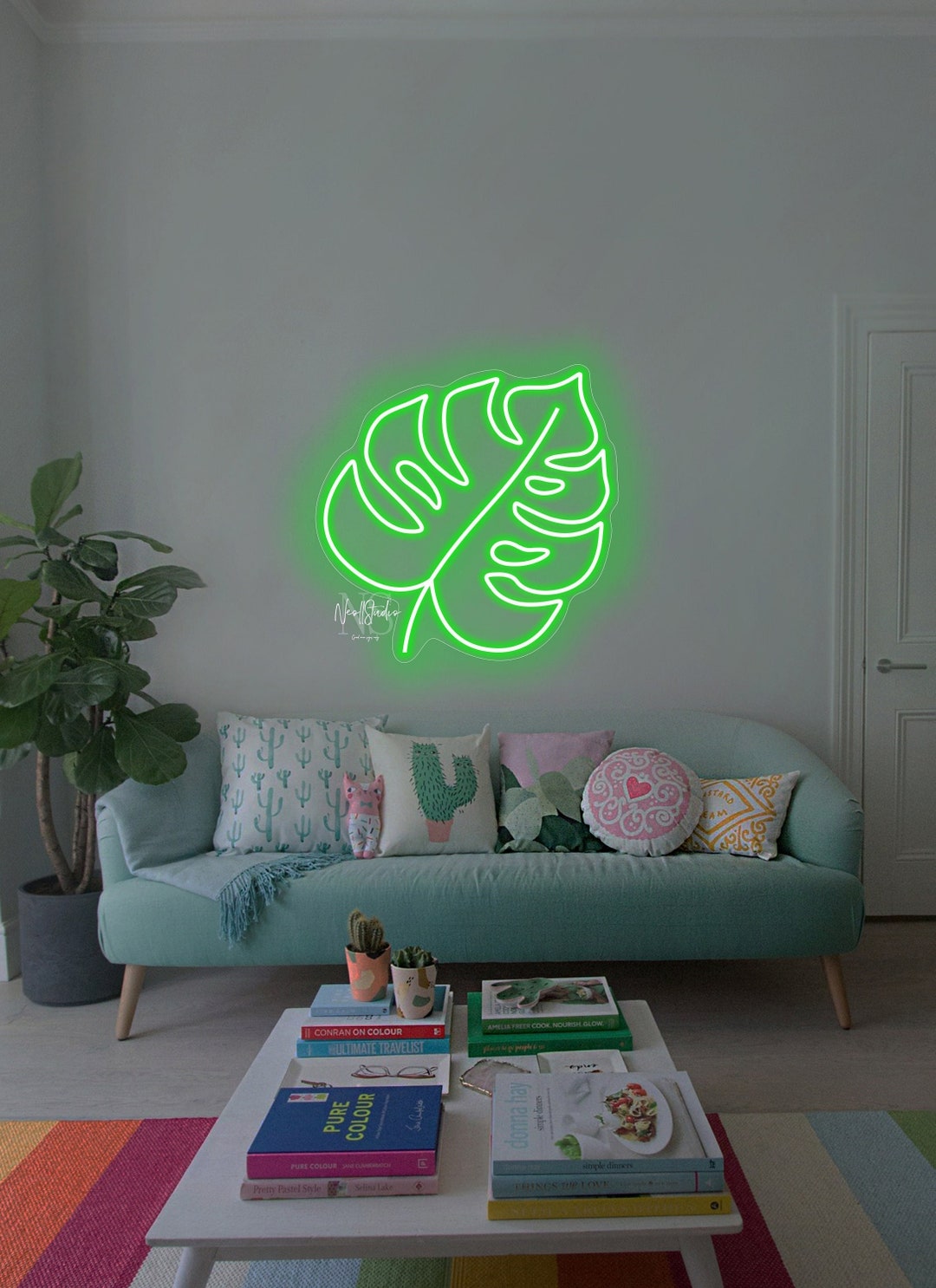 MONSTERA LEAF - LED Neon Sign, Custom Neon, Neon Light - Etsy