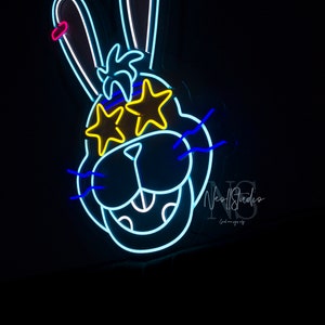 Glamrock BONNIE FNAF Security Breach LED Neon Sign, Custom Neon, Neon ...