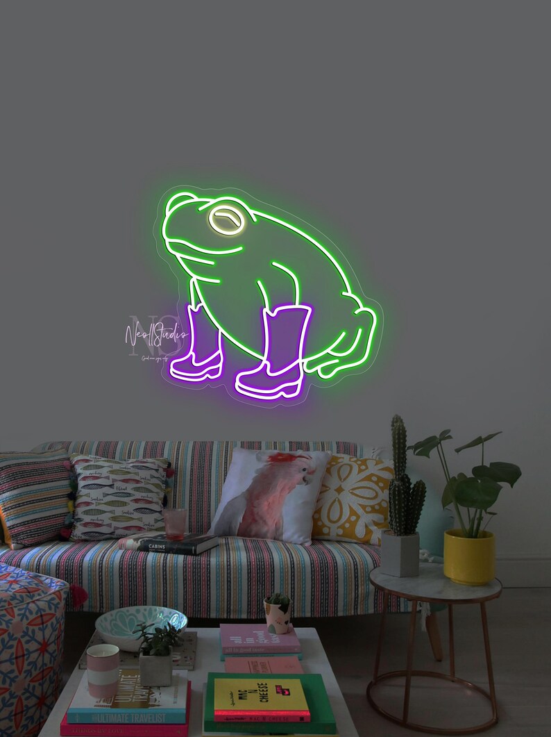 FROG in COWBOY BOOTS - Led Neon Sign, Custom Neon, Neon Light - Etsy